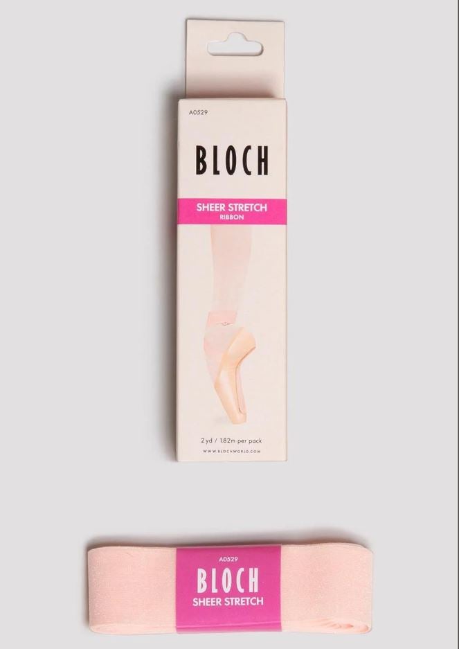 Bloch A0529 Sheer Stretch Ribbon - Pink | On Pointe Dancewear ...