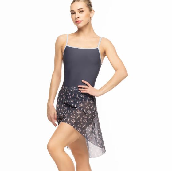 Eleve Mid High-Low Skirt in Tiny Flowers Mesh | On Pointe Dancewear ...